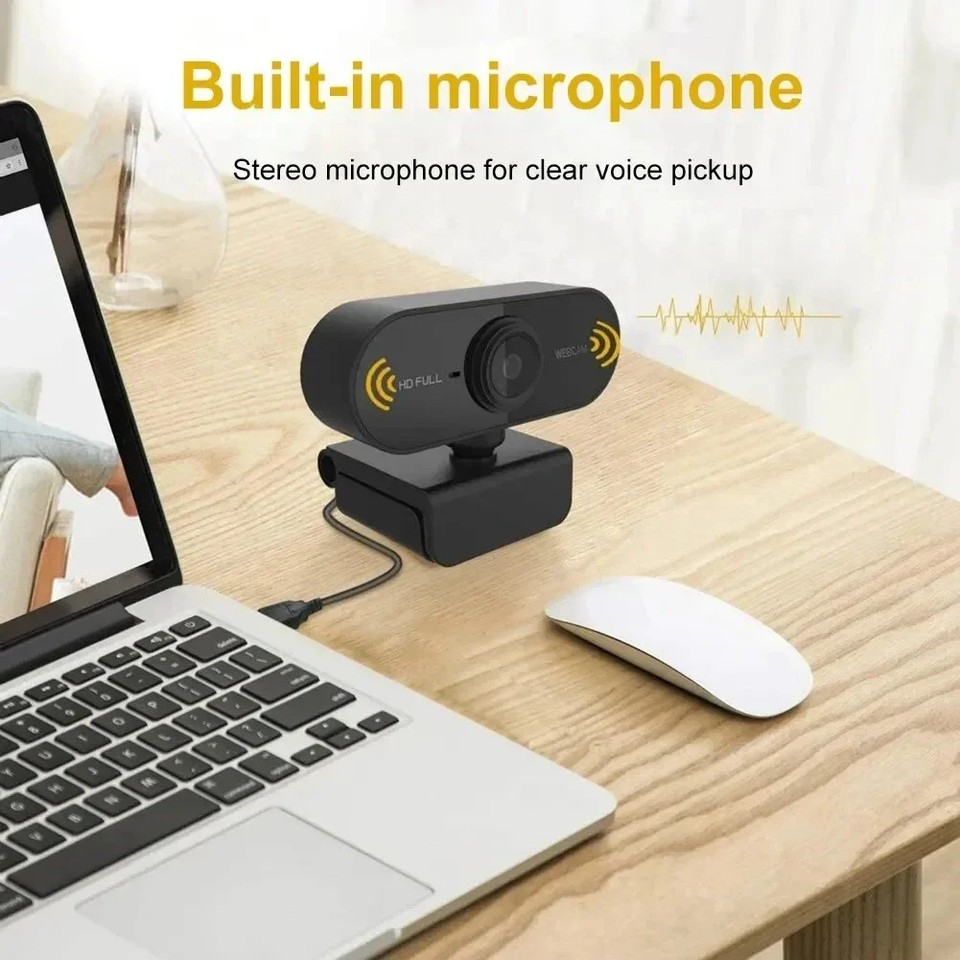 1080P HD USB Webcam with Microphone Computer Web Camera for PC Laptop ...