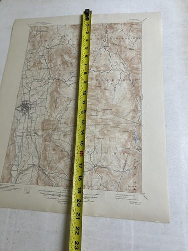 Rutland Vermont 1946 Vintage USGS Topo Map Paper Sheet VT 21”x17” | eBay