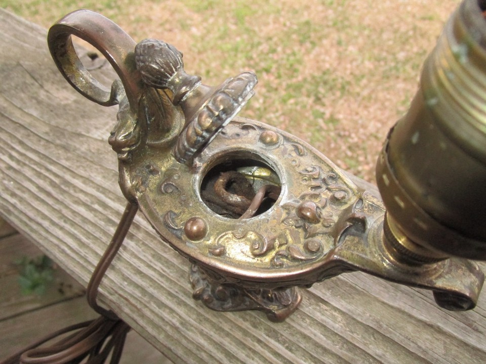 Marked Aerolux Pin up Girl Tubular Neon Light Bulb & Brass Aladdin's ...