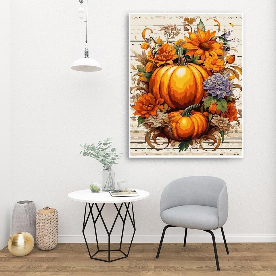 Thanksgiving Paint by Numbers Kit for Adults DIY Fall Turkey Theme ...