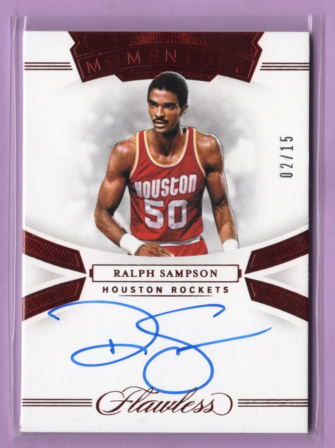 Ralph Sampson 2019 Flawless #MA-RSP Momentous Autographs - Ruby /15 ...