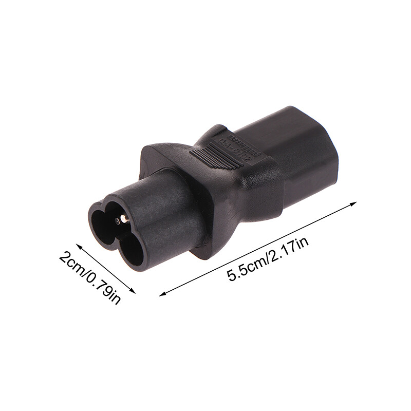 1Pc AC Power Socket Adapter IEC320 3-Pin C13 Female To C6 Male Plug ...