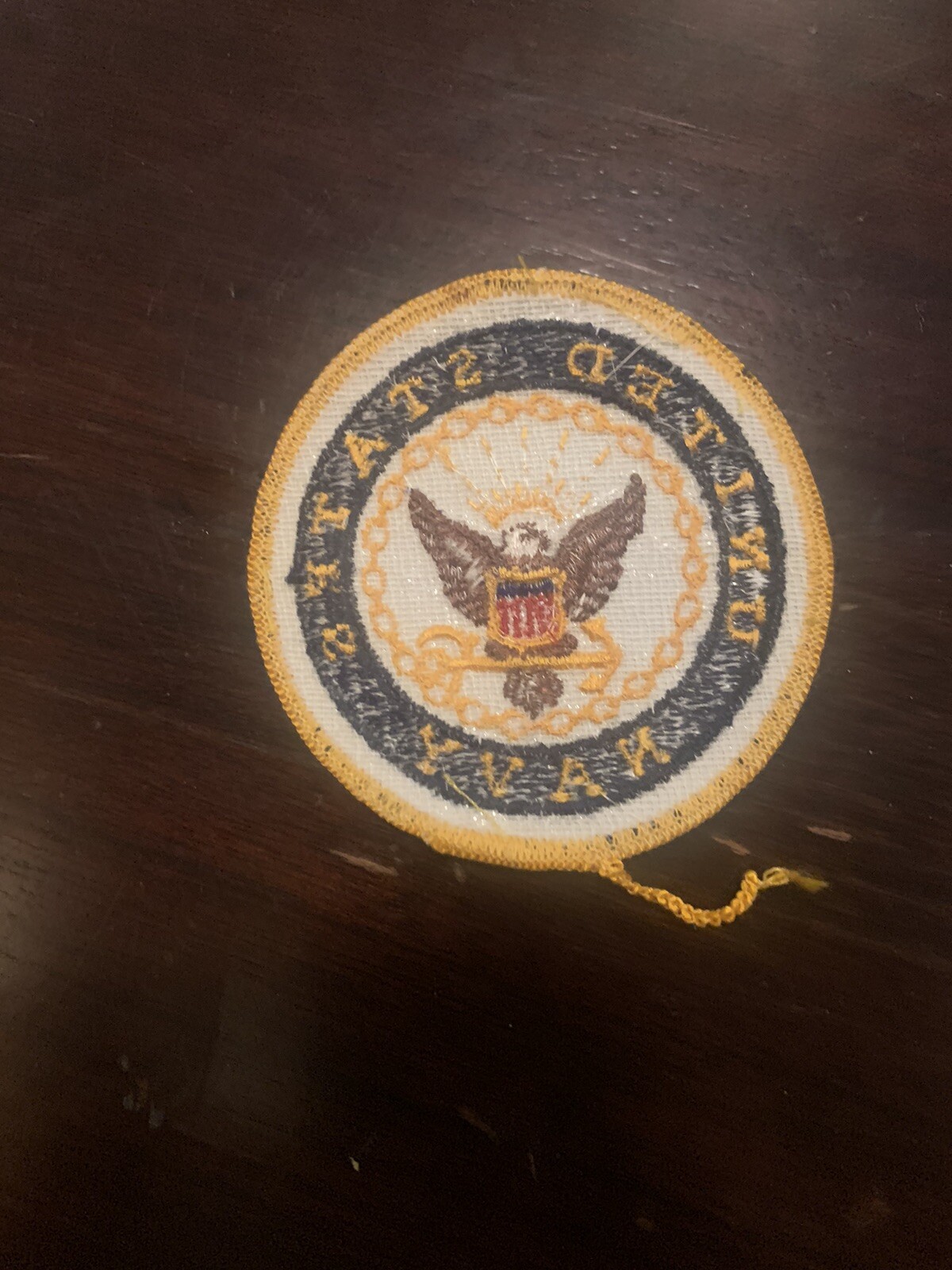 US NAVY EMBROIDERED PATCH IRON-ON SEW-ON 3" ROUND APPLIQUE - HIGH ...