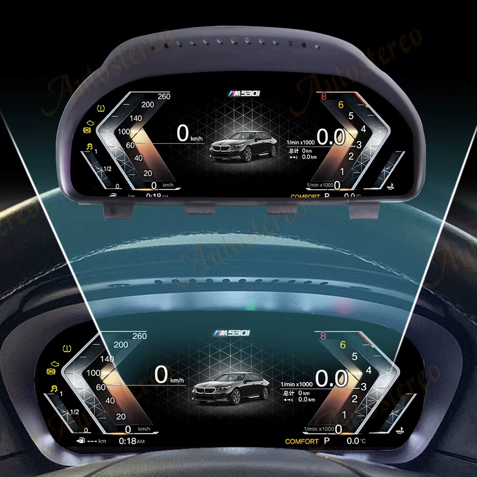 Car Digital Odometer Screen Carplay for BMW 5 F10 F11 F18 6 F06 F12 F13 ...