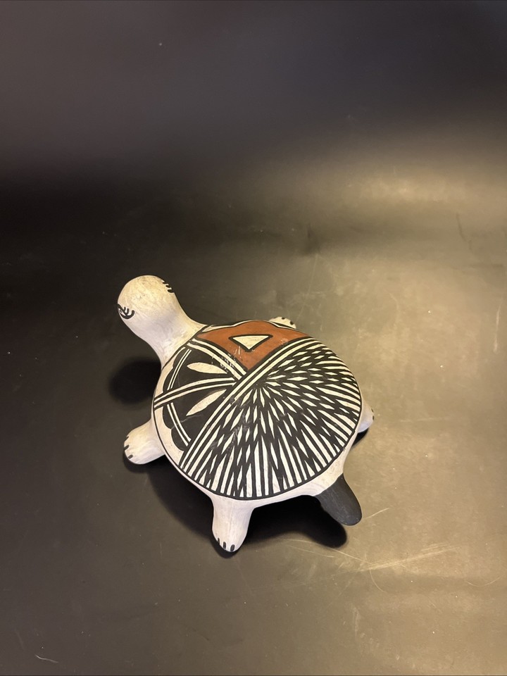 Vintage ACOMA PUEBLO POTTERY Turtle Figurine Native American Art By ...