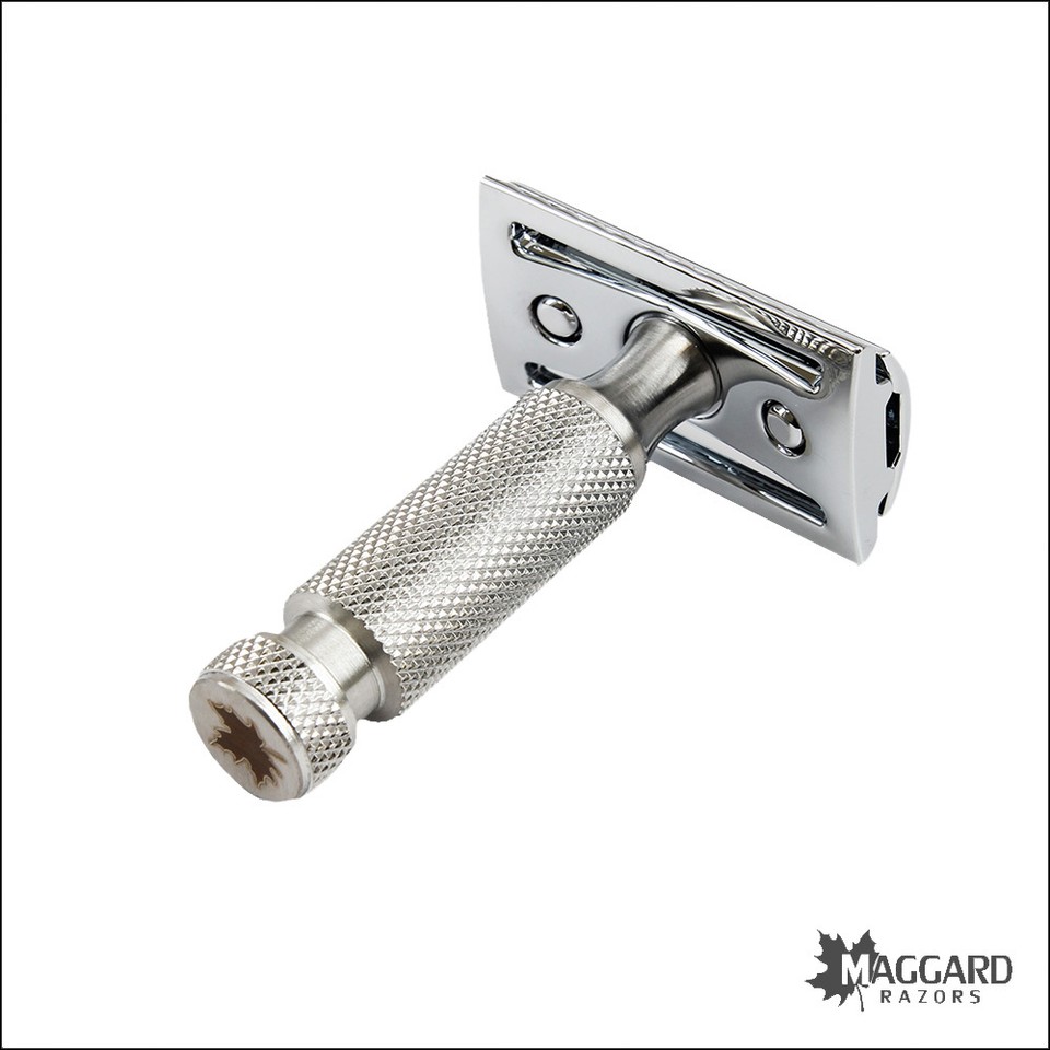 Maggard Razors MRT Stainless Travel Handle Safety Razor with Chrome ...