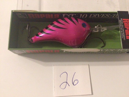 Rapala DT10 Dives To 10 Crankbait Custom Pink | eBay