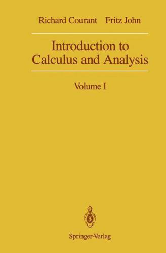 Introduction to Calculus and Analysis, Vol. 1 [Classics in Mathematics ...