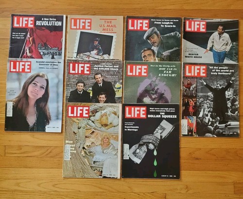 Life Magazine 1969 Lot of 10 Politics Fashion Celebrities Culture ...