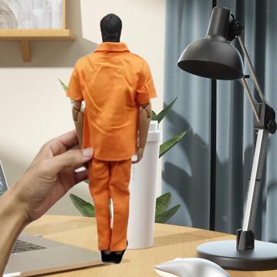 2 Pieces 1:6 Prison Uniform Costume Handmade Doll Clothes Miniature ...