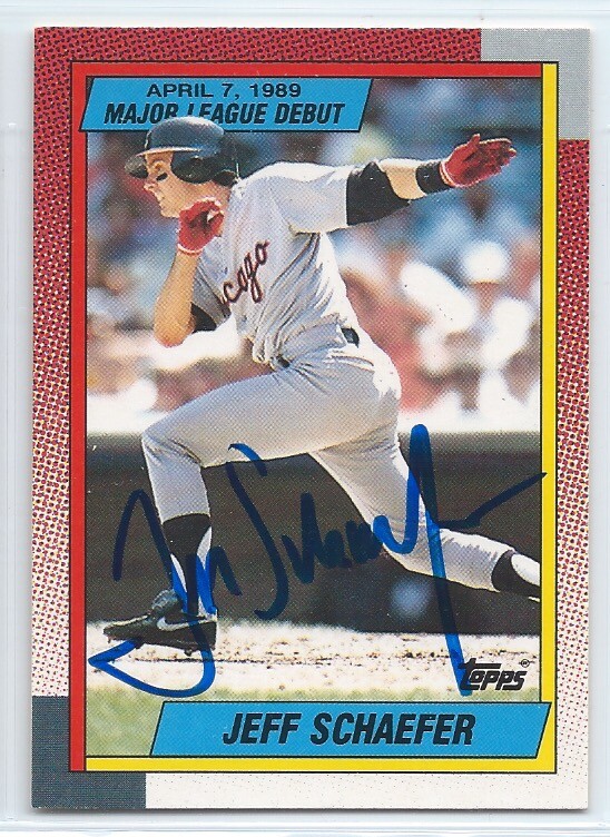 Jeff Schaefer signed 1990 Topps Major League Debut Chicago White Sox ...