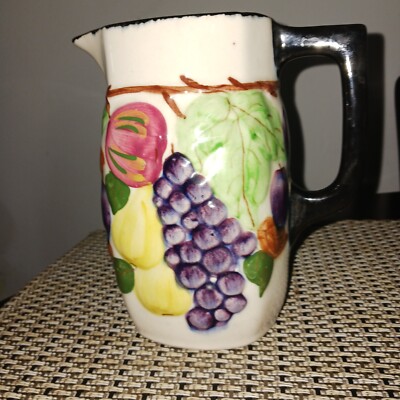 Vintage Blue Ridge China Southern Potteries Hand Painted Fruit Pitcher ...