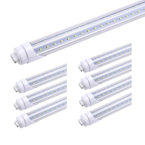 8Pcs 8 Foot Led Shop Light R17D HO Base 8FT Led Tube Light T8 Rotatable ...