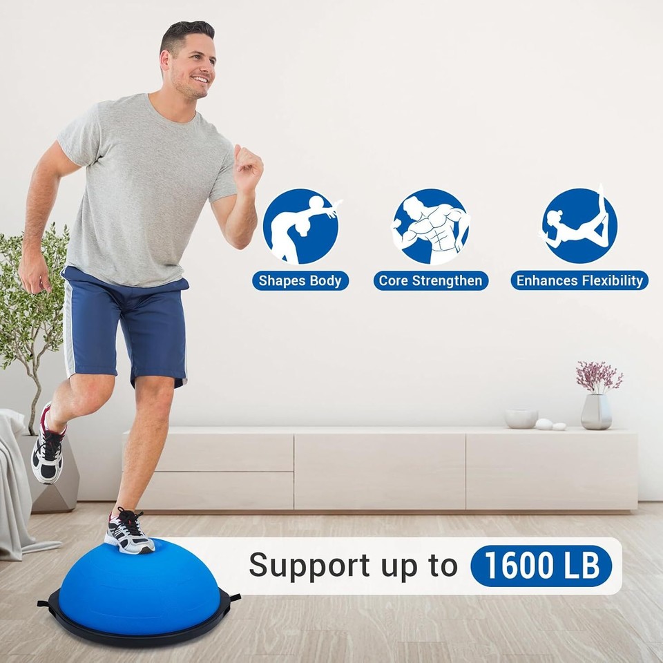For Bosu Ball Exercise Trainer Yoga Balance Stability Half Ball ...