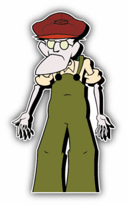 Courage The Cowardly Dog Eustace Cartoon Car Bumper Sticker Decal 5''x ...