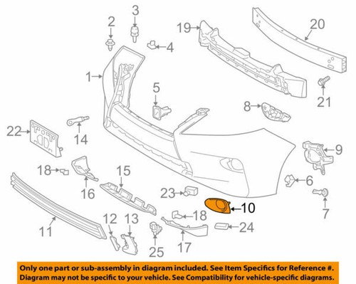 81482-48150 Toyota Cover, fog lamp, lh 8148248150, New Genuine OEM Part ...