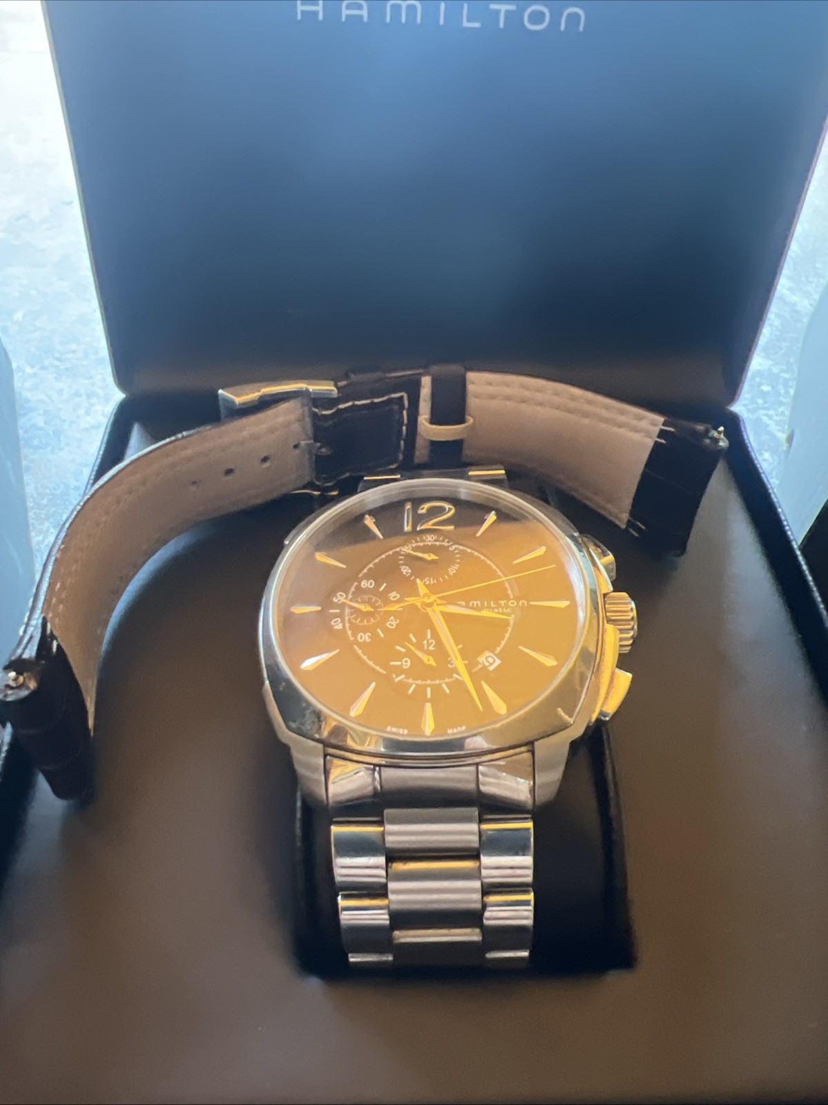 HAMILTON JAZZMASTER CHRONOGRAPH WATCH AUTOMATIC H3651… - Gem