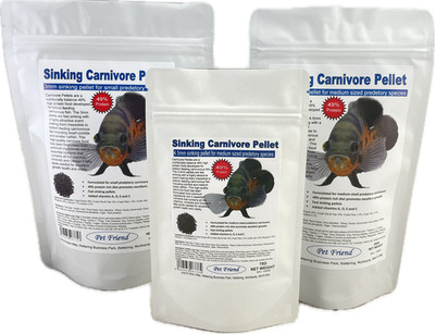 Pet Friend Carnivore Tropical Fish Food Pellets Sinking 3mm-9mm Large ...