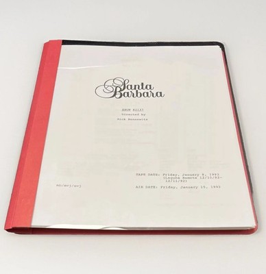 SANTA BARBARA Script (Last Ep) #2137 NBC Soap Opera Capwell Daytime TV ...