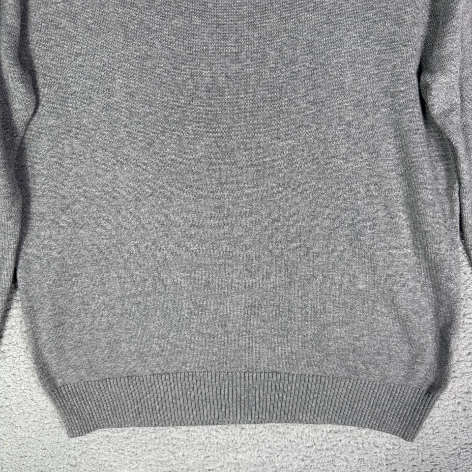 Grayson & Dunn V-Neck Knit Sweater Men's Medium Gray Cotton Old Money ...