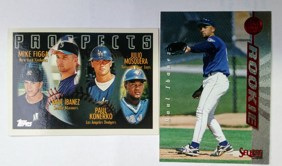 1996 Topps Prospects Raul Ibanez/Paul Konerko #432 & 1997 Score Select ...