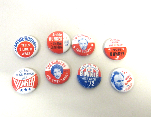 1972 Archie Bunker For President Campaign Pinback Buttons Lot of 8 ...
