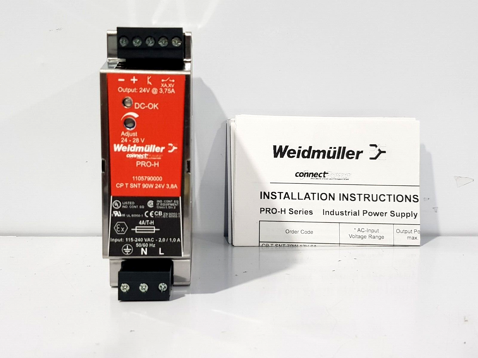 WEIDMULLER CONNECT POWER PRO-H POWER SUPPLY CP T SNT 90W 24V 3,8A | eBay