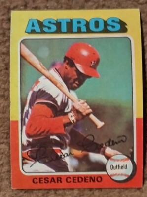 1975 Topps Baseball Cesar Cedeno Card #590 In Ex+ Condition | eBay