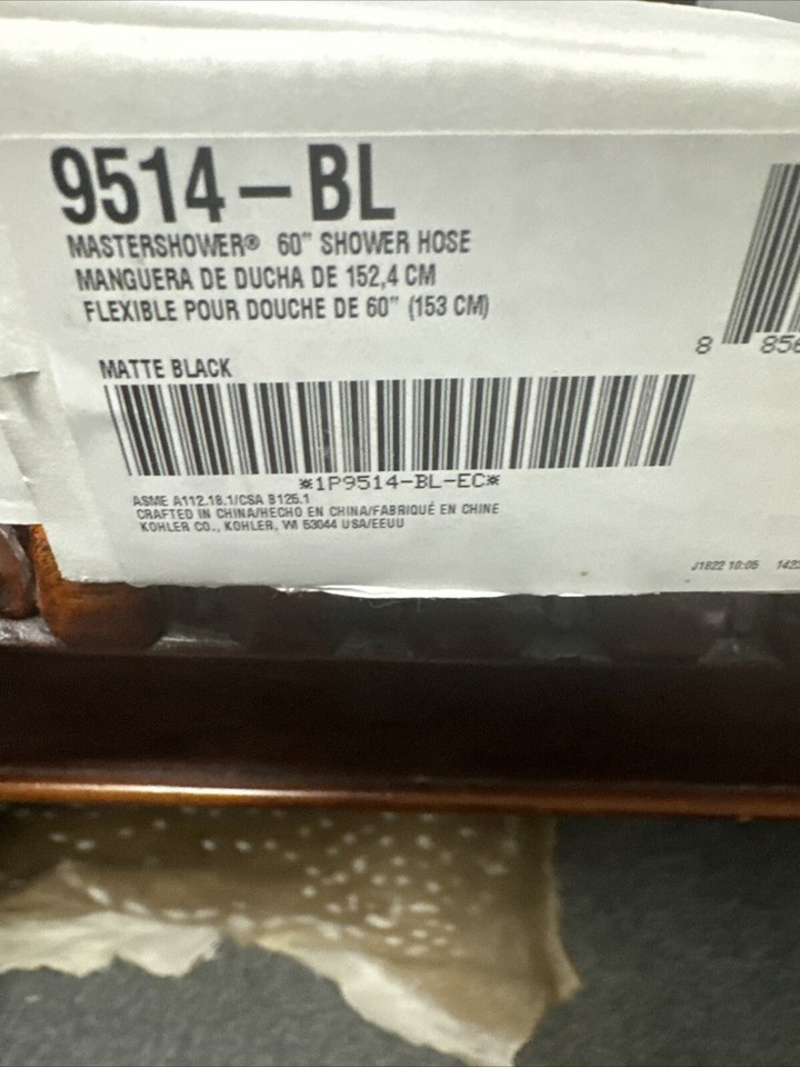 Kohler ‎9514-BL Shower Hose - Black 885612658197 | eBay