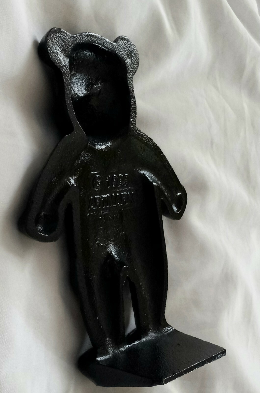 ART MARK Cast Iron Black Teddy Bear Door Stop. 9" x 6.5". | eBay