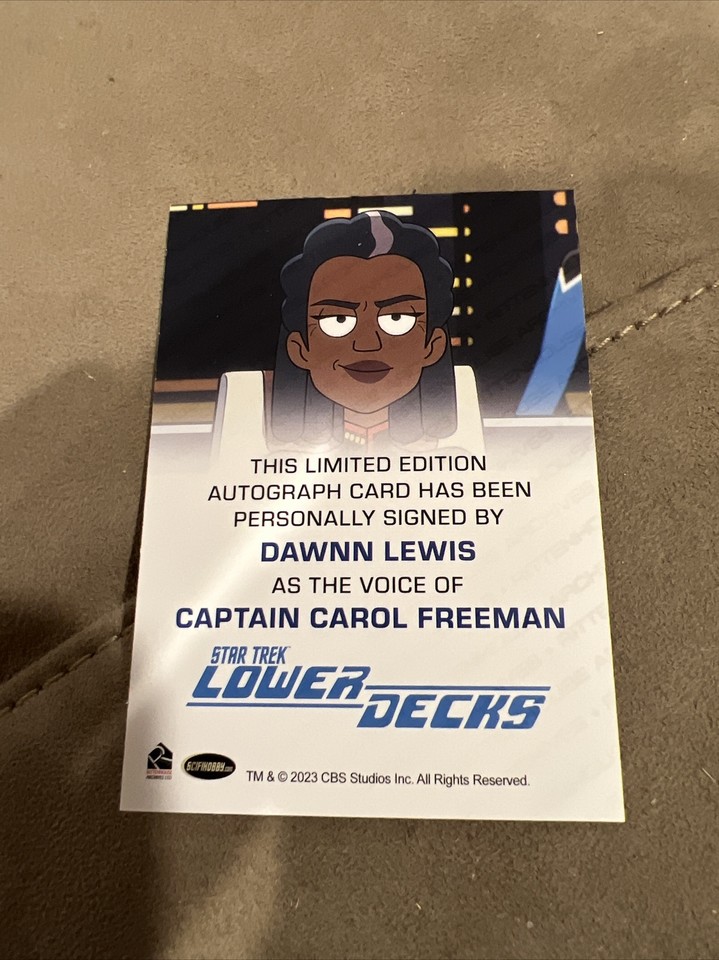 Star Trek Lower Decks - Dawnn Lewis as Captain Carol Freeman - Auto ...