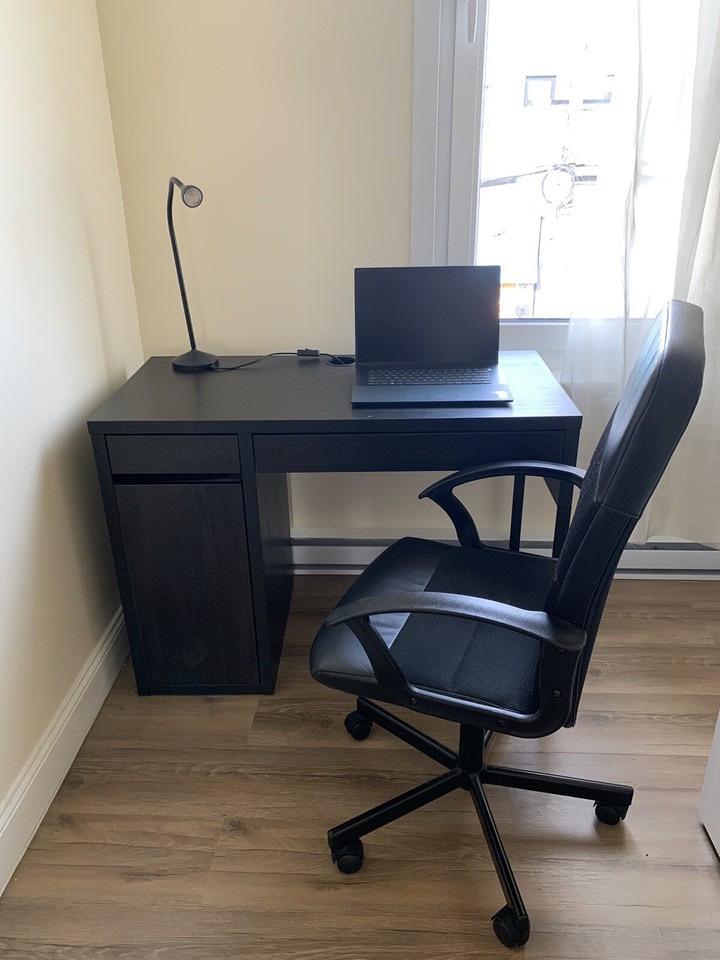 IKEA MICKE Desk - Black-Brown | eBay