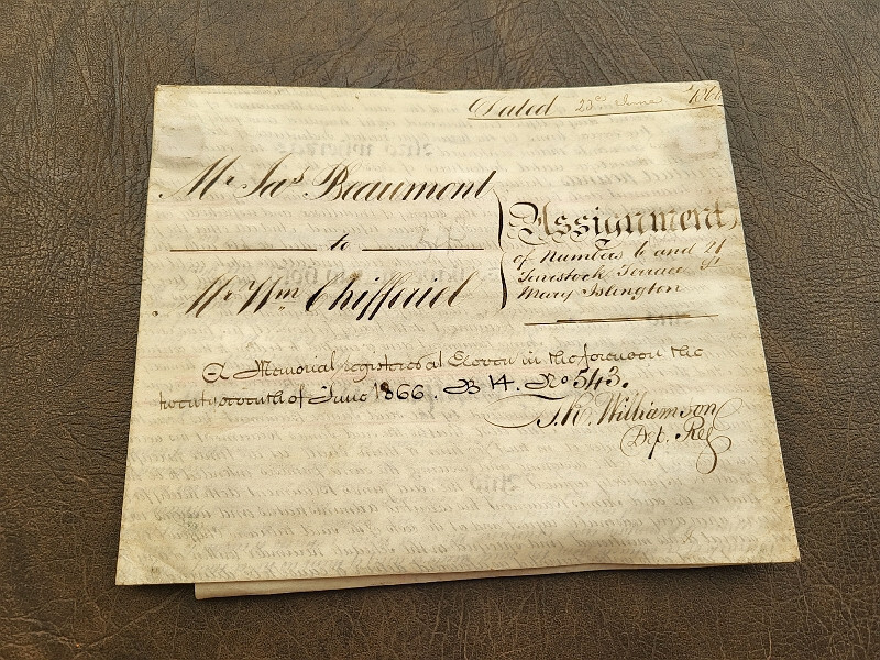 Ancient Contract London 25-6-1866 This Indenture Document Manuscript 1 ...