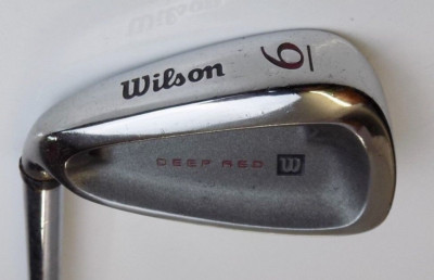 Left Handed Wilson Deep Red 6 Iron True Temper Fatshaft R Flex Steel ...