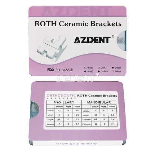 400pcs AZDENT Dental Orthodontic Braces Ceramic Brackets Hooks 3-4-5 ...
