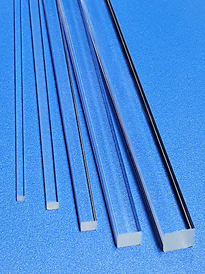 1 Pc 1” x 1" x 28” LONG SQUARE CLEAR ACRYLIC PLEXIGLASS LUCITE ROD ONE ...