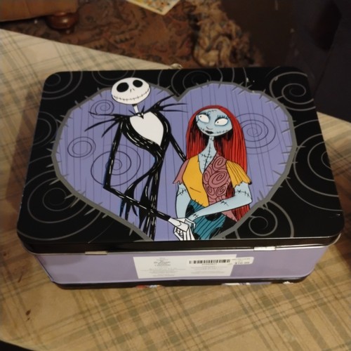 The Nightmare Before Christmas Jack & Sally Tin Lunch Box NEW Bioworld ...