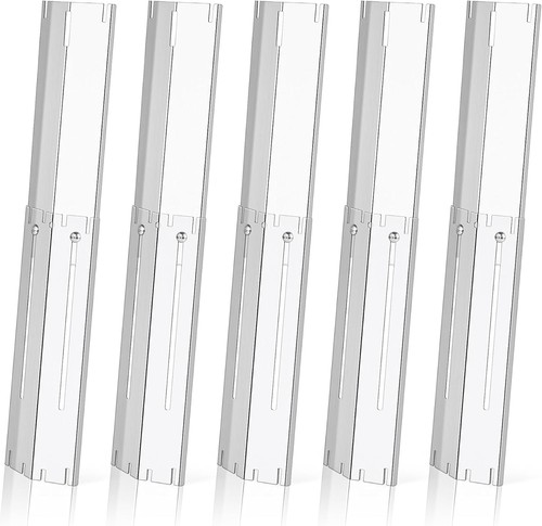 Universal Stainless Steel Adjustable Grill Heat Plates Tents 5-Pack | eBay