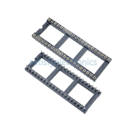 10PCS 40Pin DIP40 SIP Round IC Sockets Adaptor Solder Type gold plated ...