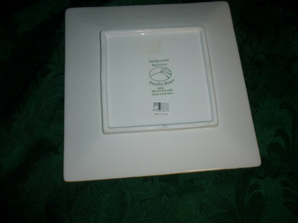 Plate w/Parrots by Pacific Rim China - Handpainted - 9" Square | eBay