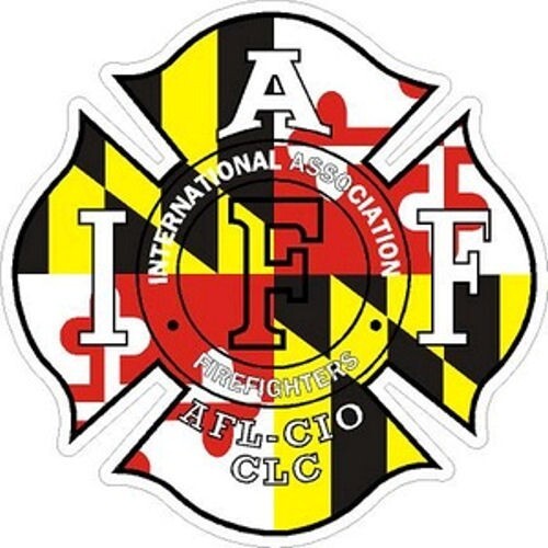 4 Inch Non-Reflective Maryland State Flag IAFF Maltese Cross Sticker | eBay