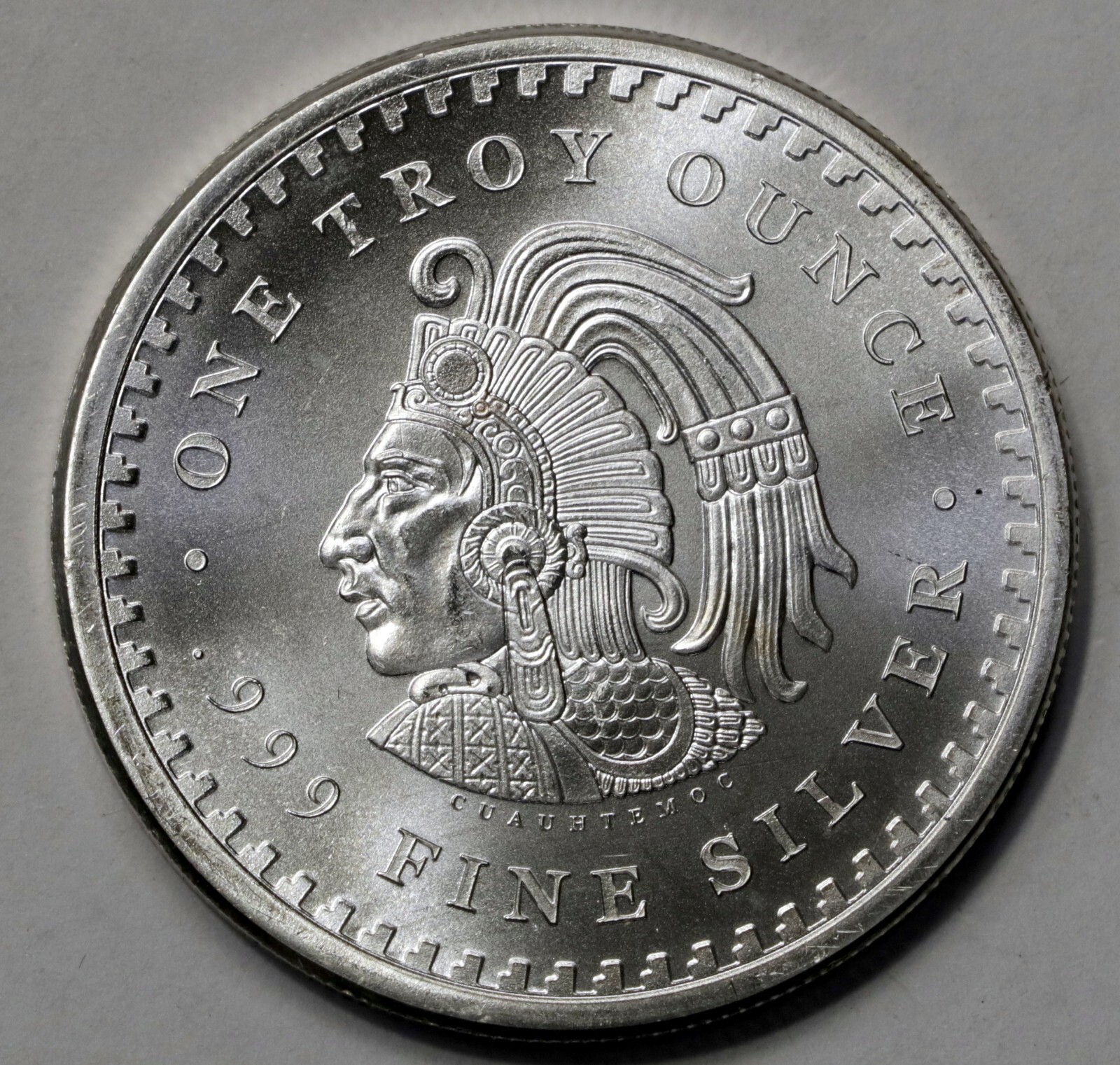 1 Troy Ounce .999 Silver Cuauhtemoc Coin #114 | eBay