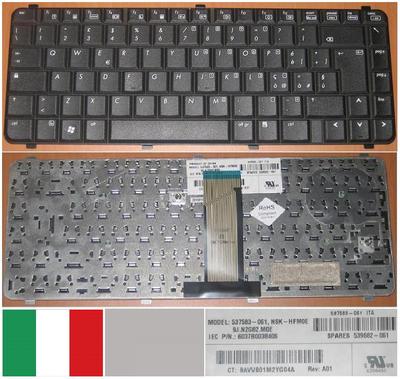 Tastiera qwerty Italiana HP CQ510 NSK-HFM0E 9J.N2G82.M0E 537583-061 ...