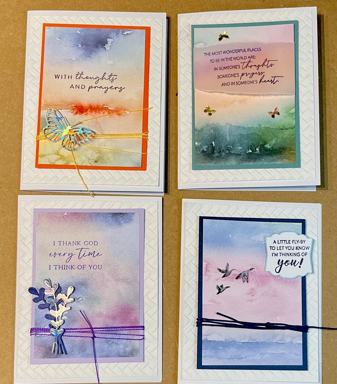 4 Different Sentiments New DSP Stampin Up! Card Kit Sympathy, Thoughts ...