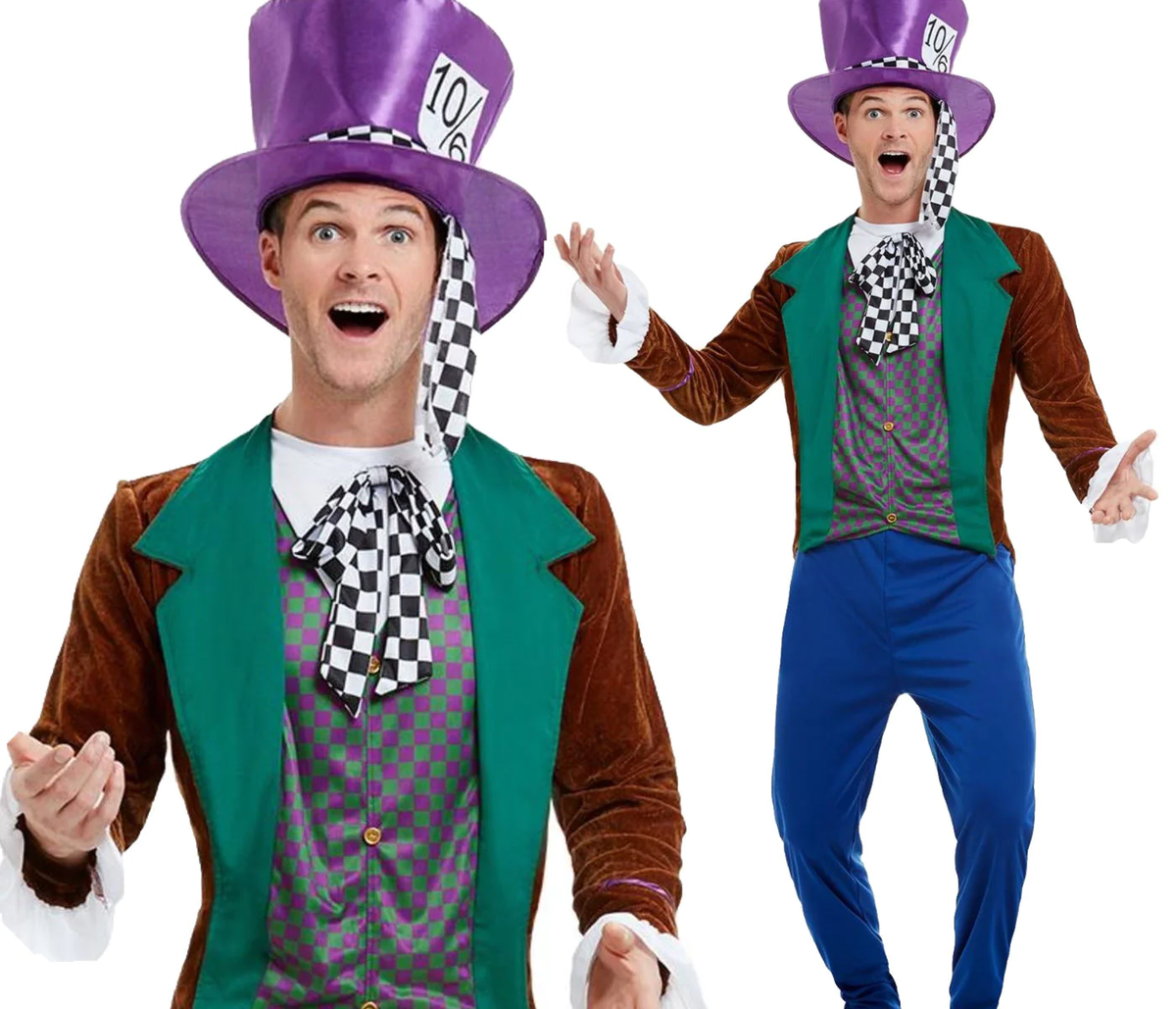 Men Costumes Mad Hatter Rave