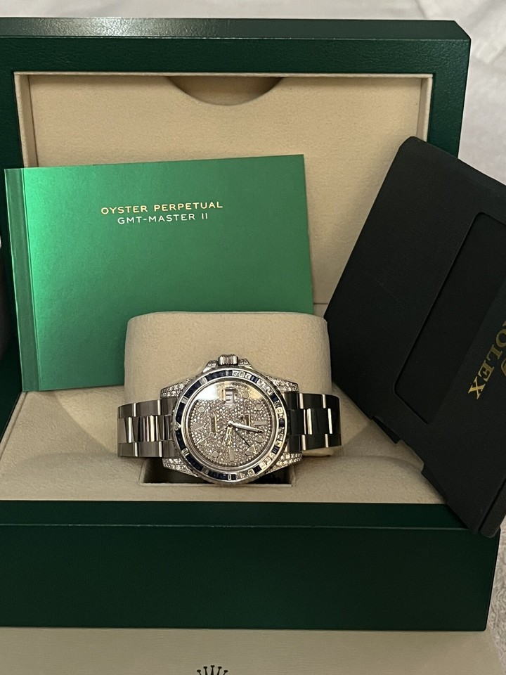 Rolex GMT Master II Ref. 116710 Custom Diamond Dial And Sapphire ...