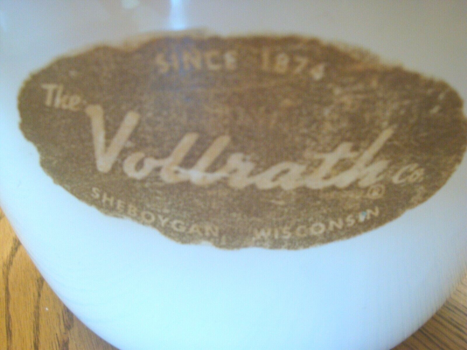 VINTAGE THE VOLLRATH CO. WHITE AND BLACK ENAMEL GRANITE PAN SHEBOYGAN ...