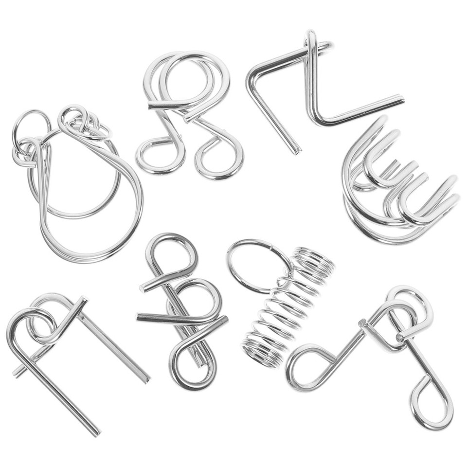 8 Pcs Chinese String Puzzle Toys Child Brain Teasers Puzzles Handheld ...