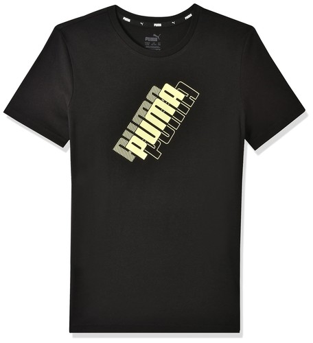 PUMA Men's Power Logo Tee B T-Shirt M Black | eBay