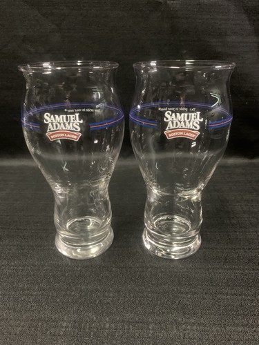 Samuel Sam Adams Boston Lager Pint Beer Glasses Set Of 2 Vtg "Take ...